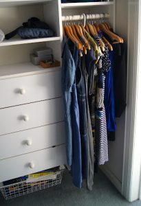 how to hang long dresses in short closet - Homely Baron